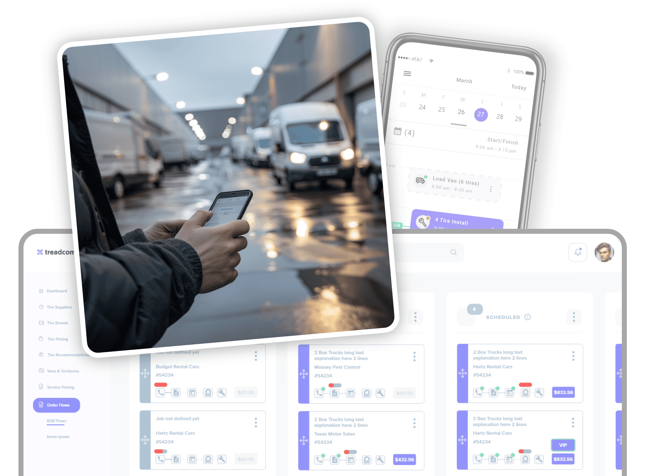 Mobile Tire Shop B2B Fleet Sales - TreadCommand